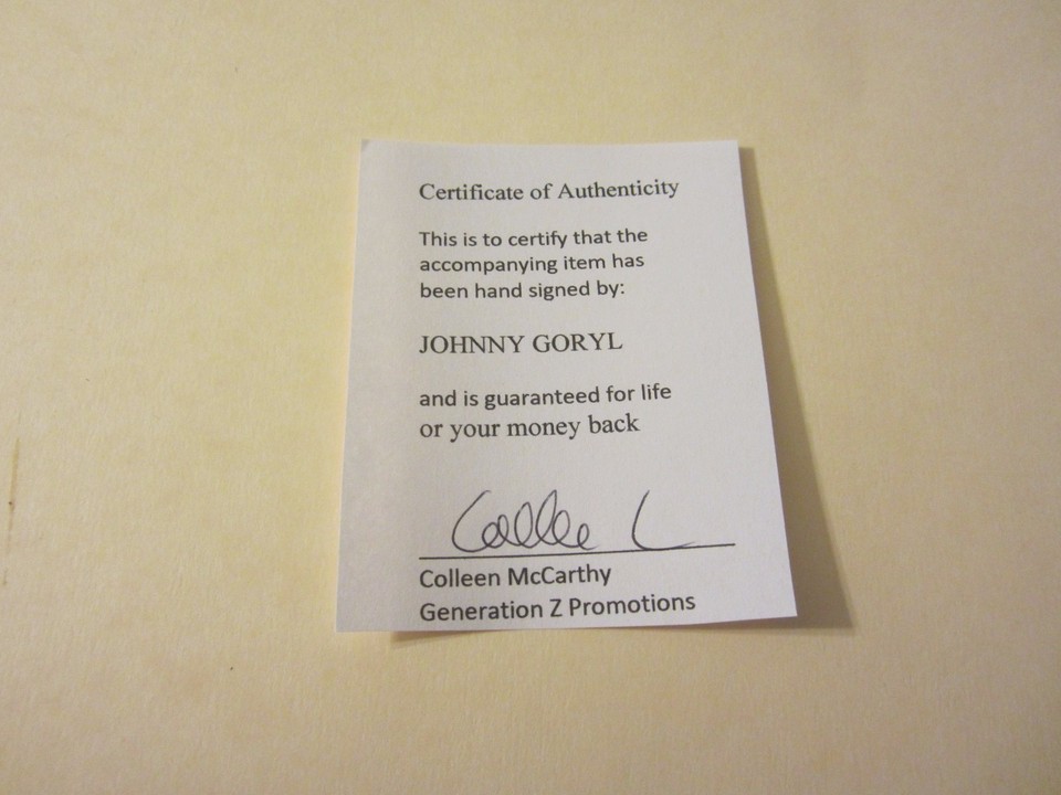 Johnny Goryl Autographed Signed 3X5 Index Card MLB Baseball Chicago ...