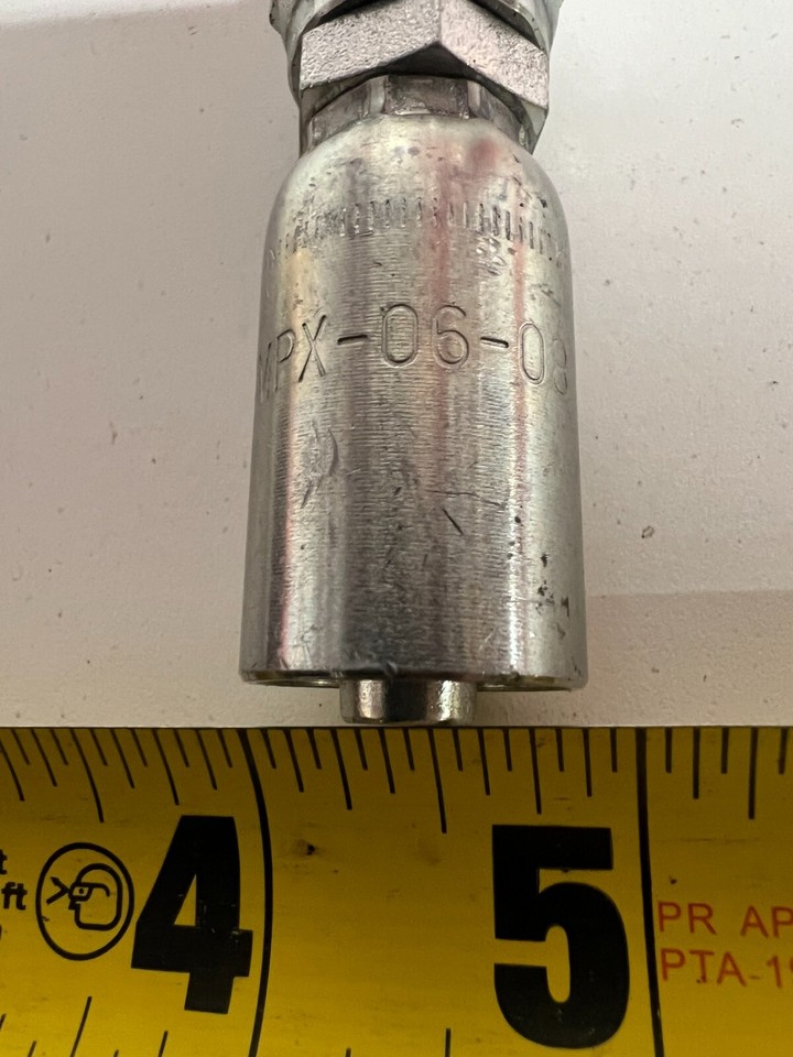 Kurt Hydraulic Crimp Coupling MPX-06-08 3/8" Male NPT x 1/2" Hose Barb ...