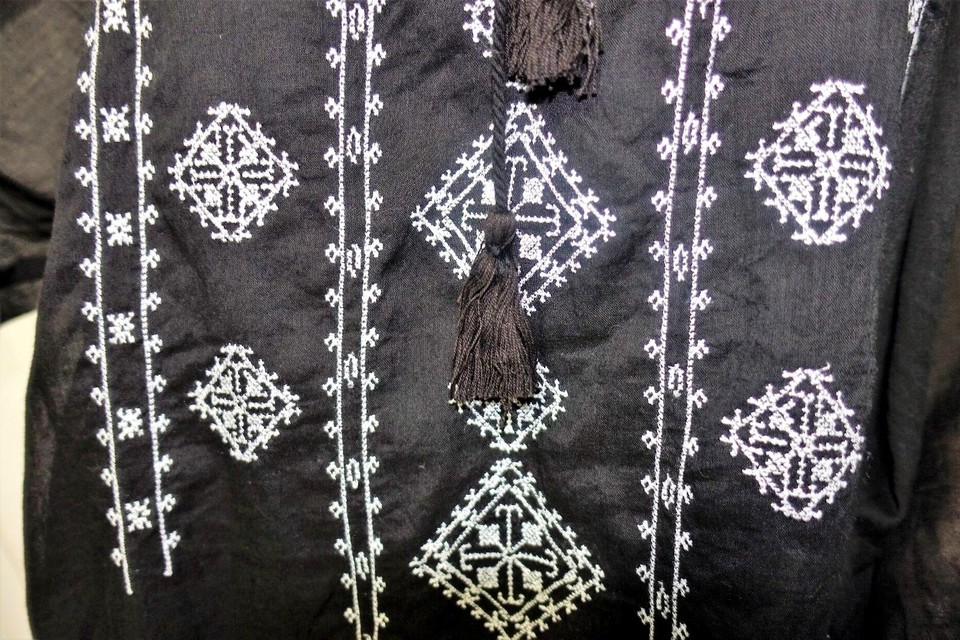 Unique Spectrum Women Plus Size 1x 2x Black Boho Gypsy Lined Cotton ...