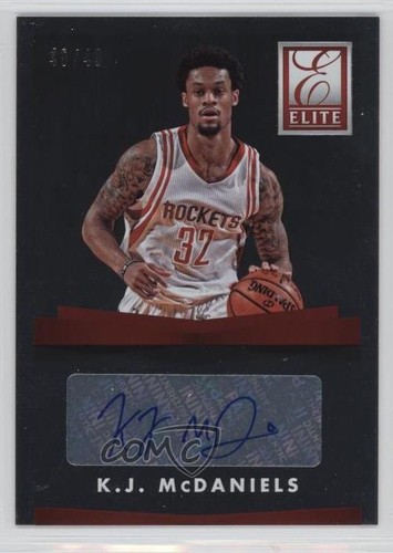 2015-16 Panini Donruss Elite Signatures /49 KJ McDaniels #ES-KJM Auto ...