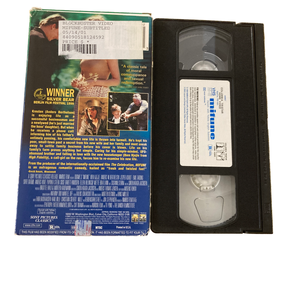 Mifune (1999), VHS Movie, Columbia Home Video (2000), Danish, English ...