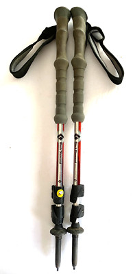 Black Diamond Trail Flicklock Trekking Poles 100-140cm Red/Silver | eBay