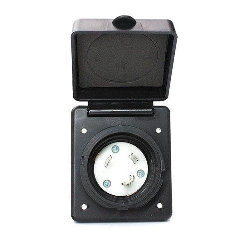 30 amp RV Power Inlet Twist Lock Female Plug Connector 125V for Marine ...