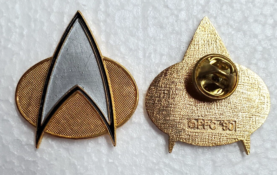 Deluxe Star Trek Next Gen Comm Badge 1.25" Pin w Clutch Back ...