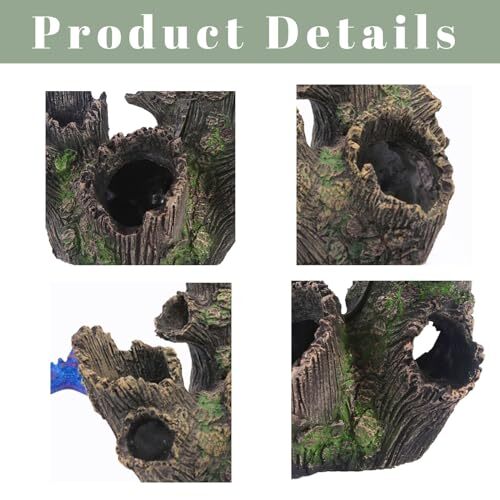 Fish Tank Decorations, Resin Hollow Tree Trunk Aquarium Decor, Wood ...