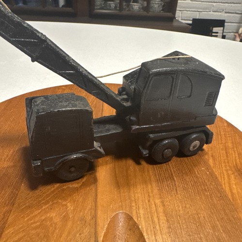 Vintage Copper Lorain Cast Iron Crane Truck Model Toy | eBay