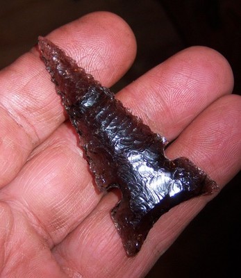 2 1/2" Obsidian Northern Side Notch Oregon Projectile Point | eBay