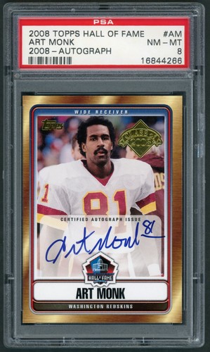 2008 Topps Hall of Fame HOFA-AM Art Monk - Washington Redskins ...