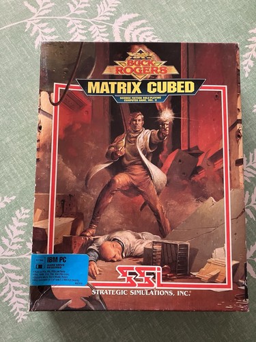 BUCK ROGERS Matrix Cubed Big Box PC Game 3.5" Disc and Manual IBM DOS ...