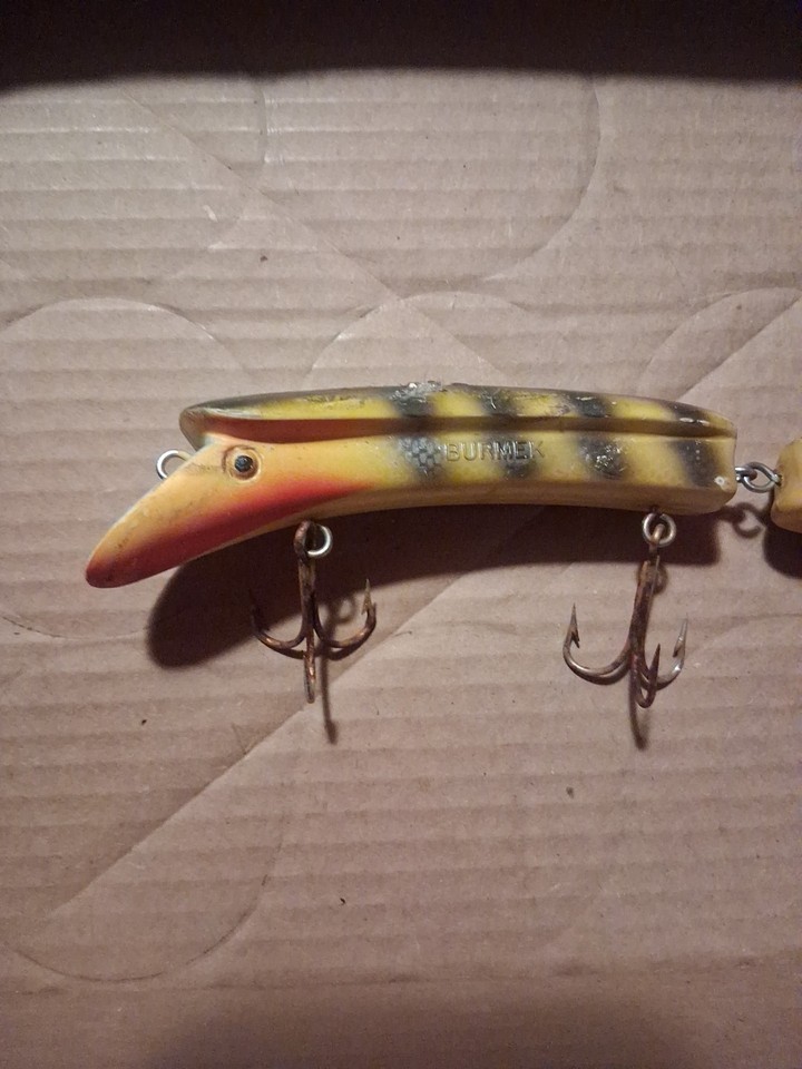 Vintage Tony Burmek Jointed Musky Fishing Lure 8" | eBay