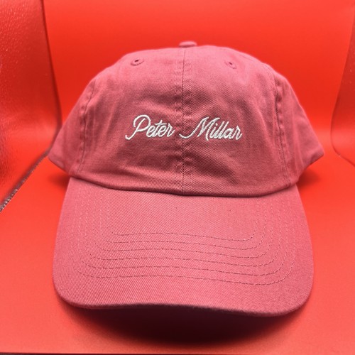 Peter Millar Red Hat Adjustable Golf Cap OSFA Script Classic MA23H01 ...
