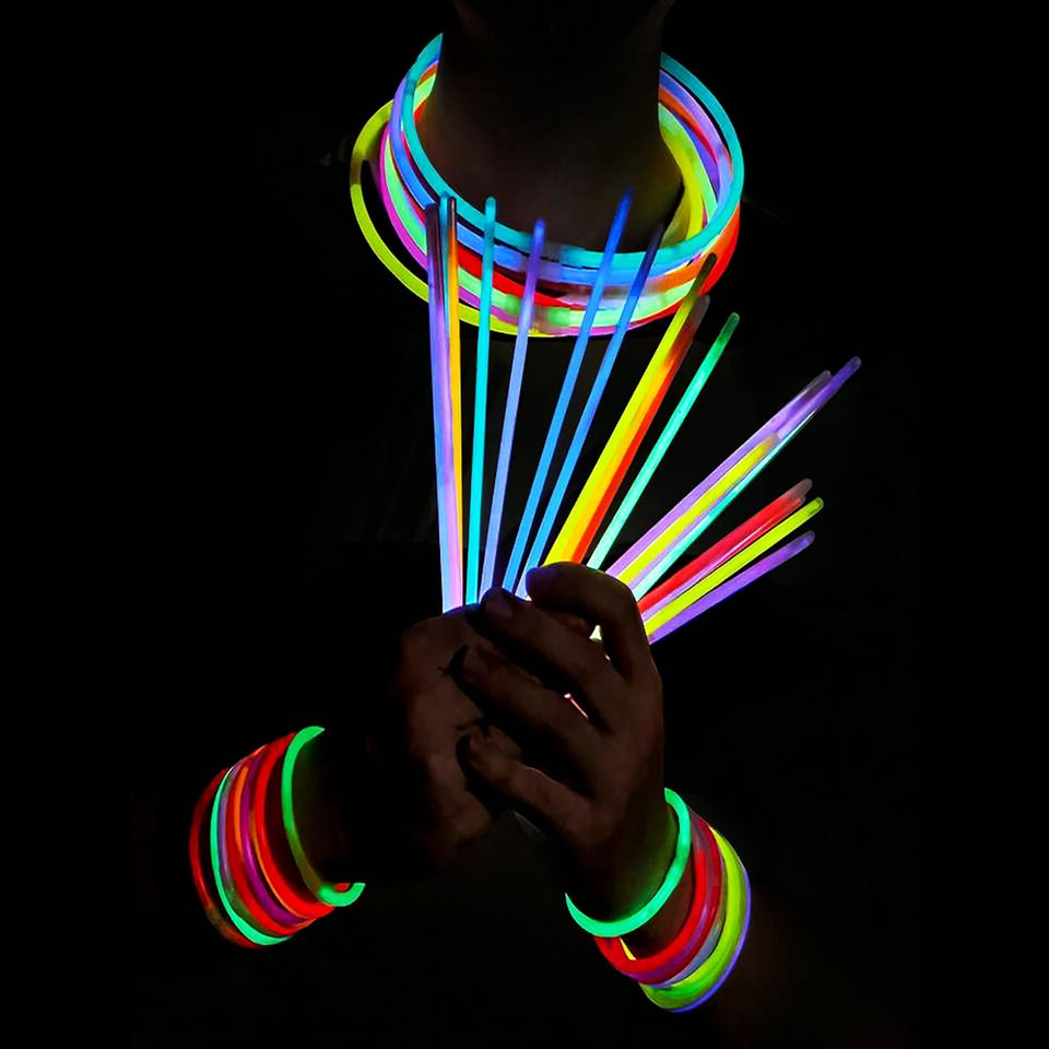 Glow Sticks Bulk 100-600 Pack 8” Ultra Bright Glow Sticks Party Pack ...