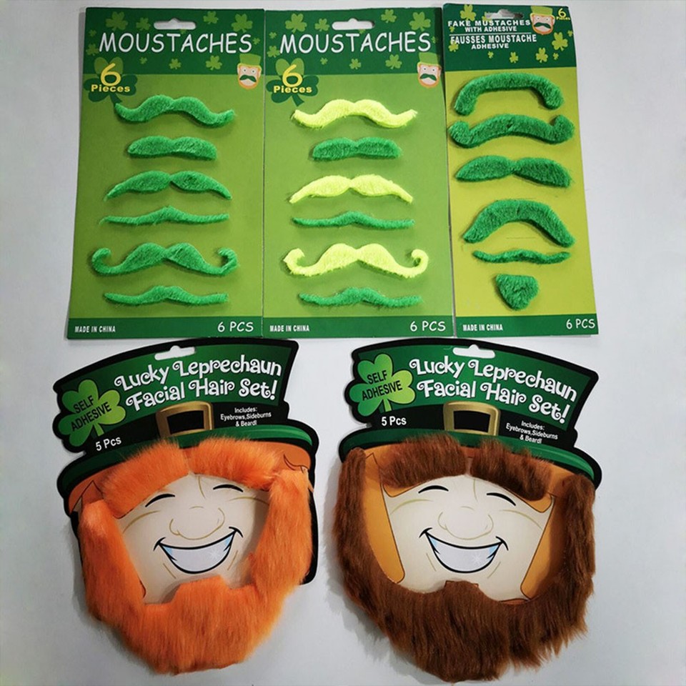 Self Adhesive Mustache Party Mustaches Kit St. Patrick Day Photo Props ...