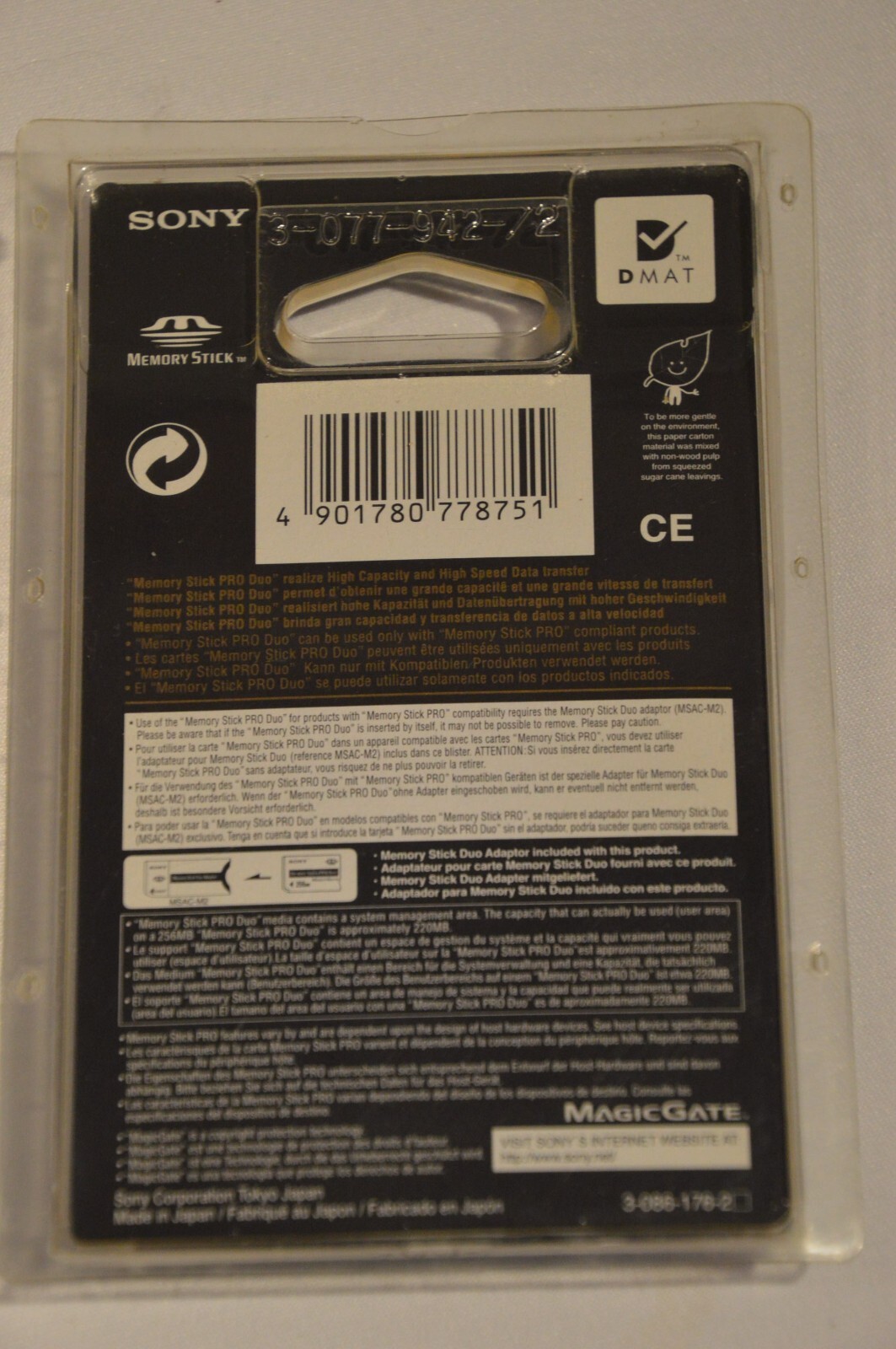 Sony 256MB Memory Stick PRO Duo Card (MSX-M256A) New and Sealed | eBay