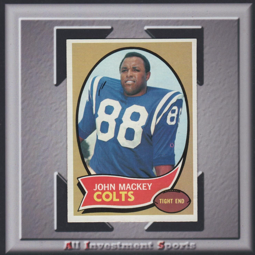 1970 Topps JOHN MACKEY #62 NM-MT Baltimore Colts **Sharp Corners** TD89 ...