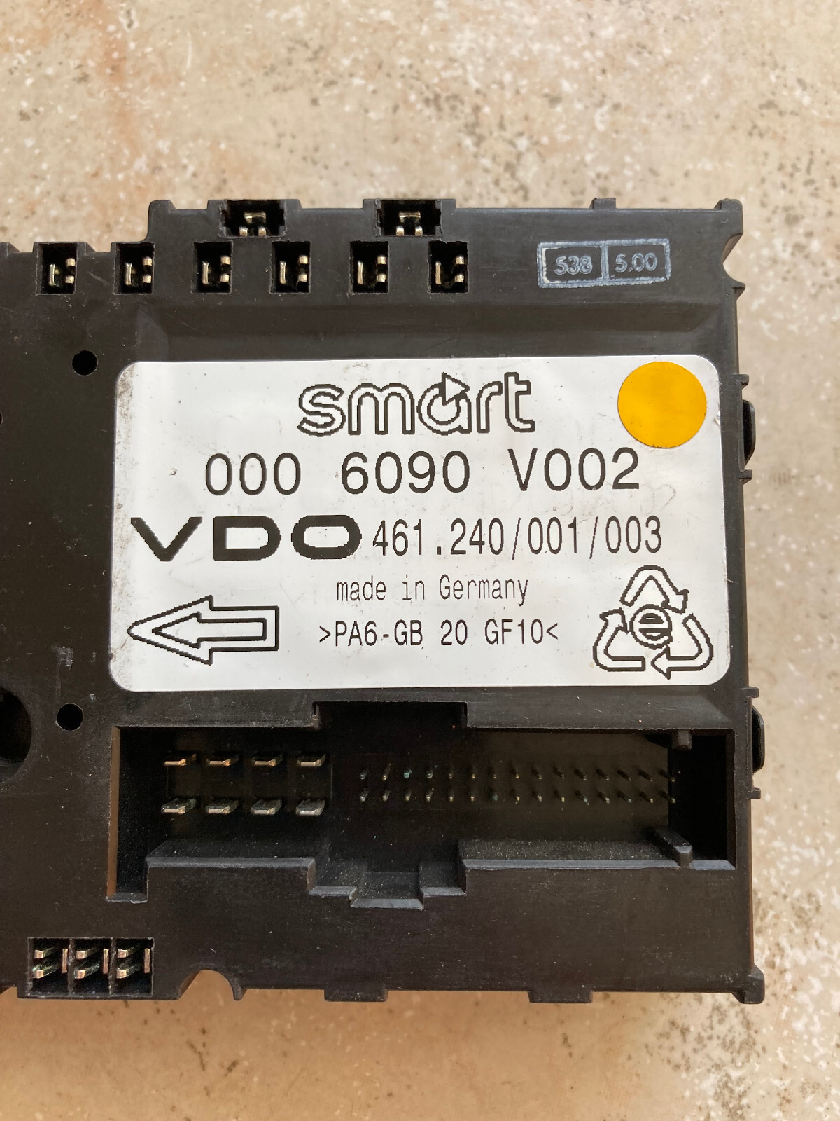 Smart ForTwo 450 (Cabrio) orig. VDO ECU SAM Zentralelektrik 0006090V002 ...