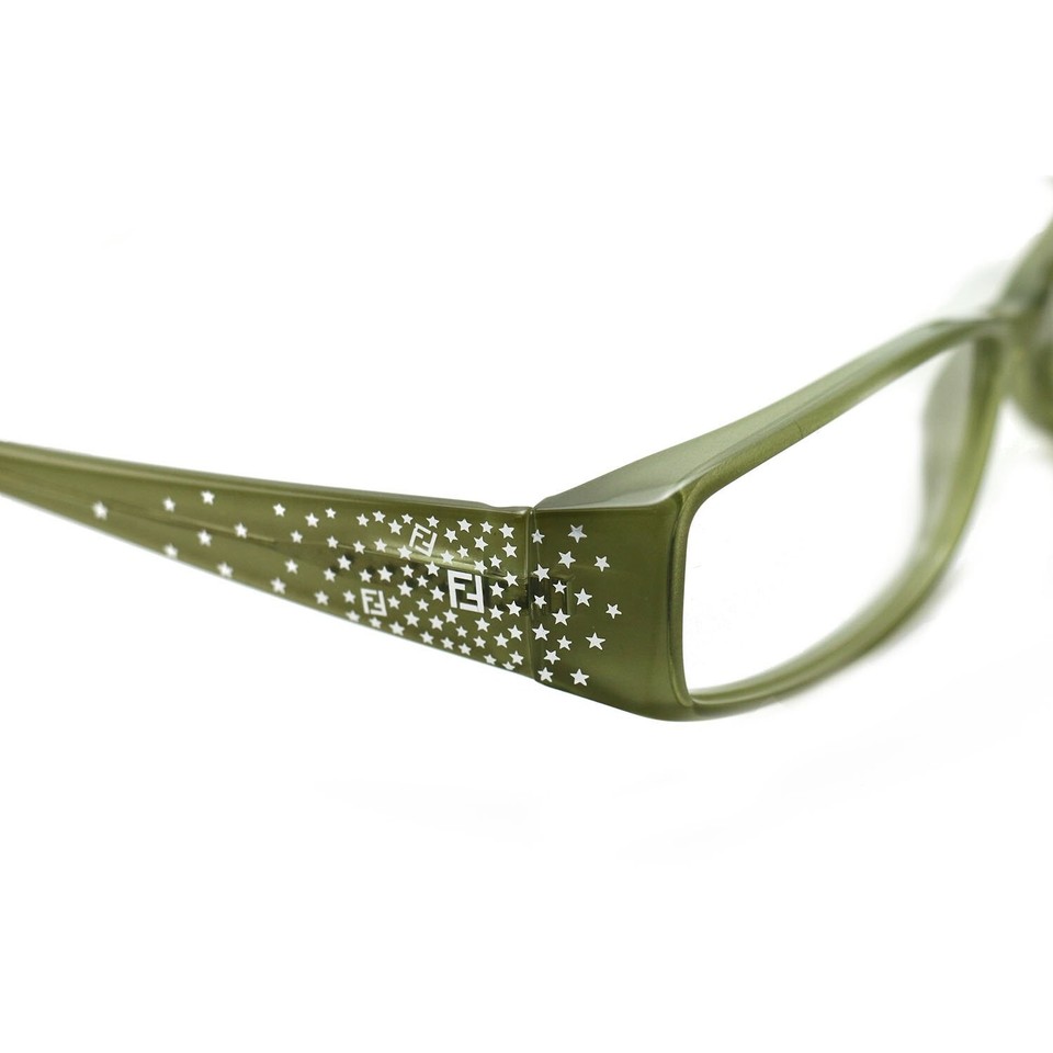 FENDI WOMENS F817 316 LIGHT GREEN RECTANGULAR EYEGLASSES FRAMES 53 x 16 ...