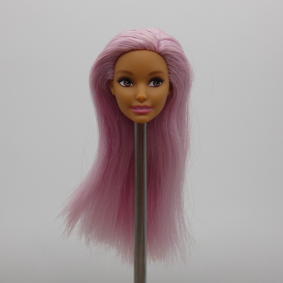 Barbie Careers Pop Star Doll Head Neysa Face Purple Hair Side Glance ...