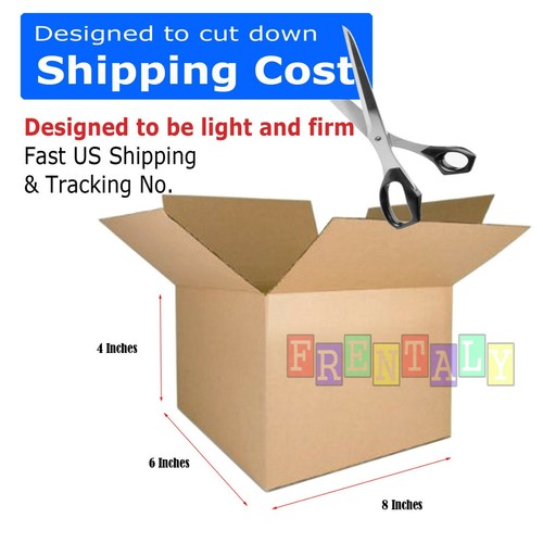 100 8x6x4 Cardboard Packing Mailing Moving Shipping Boxes Corrugated ...