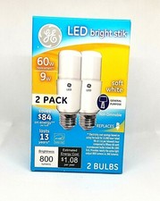 GE LED Light Bulbs Soft White Bright Stick 10LS/SW 3/96 3yd8 10w K141 ...