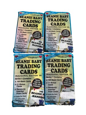 Lot Of (4) Beanie Baby Trading Card Inaugural Edition 1998 Trading Card ...