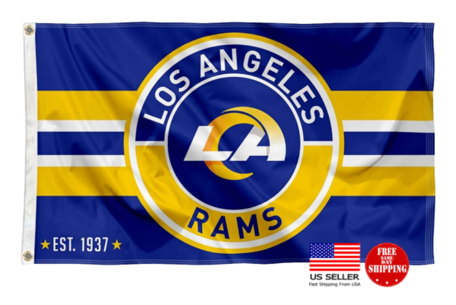 La Rams Flag 3X5 Los Angeles Banner Football Flags New Fast Blue Yellow ...
