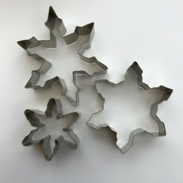 Culpitt Cake Star 3 SNOWFLAKE CUTTERS and 4 TEXTURE Mats Sugarcraft Art ...