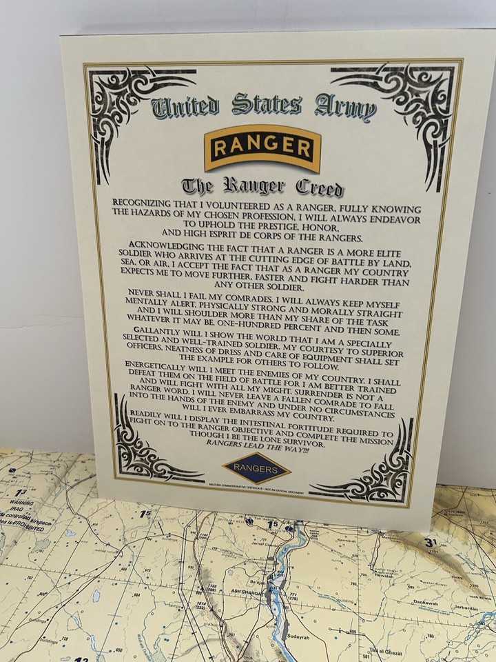 THE RANGER CREED PRINT / U.S. Army ~ Rangers Lead The Way!!! | eBay