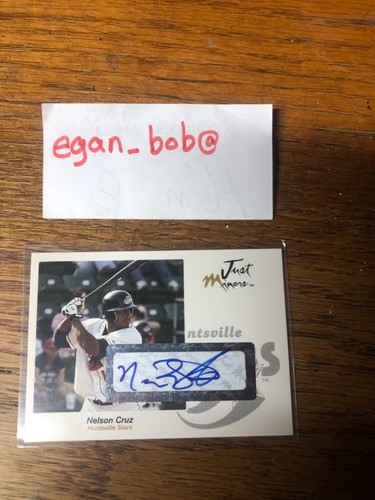 2005 Just Minors AUTOGRAPH TRUE Rookie Nelson Cruz. 464 homers future ...