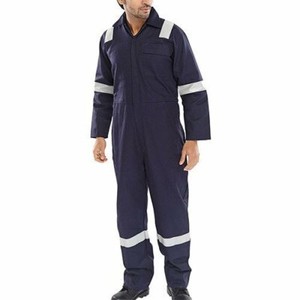 MENS BLUE BOILER SUIT WORKWEAR MECHANIC COVERALL SAFETY PROTECTIVE ...