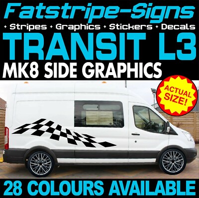 fits Ford Transit Graphics Stickers Camper Van Motorhome Mk8 L3 LWB ...