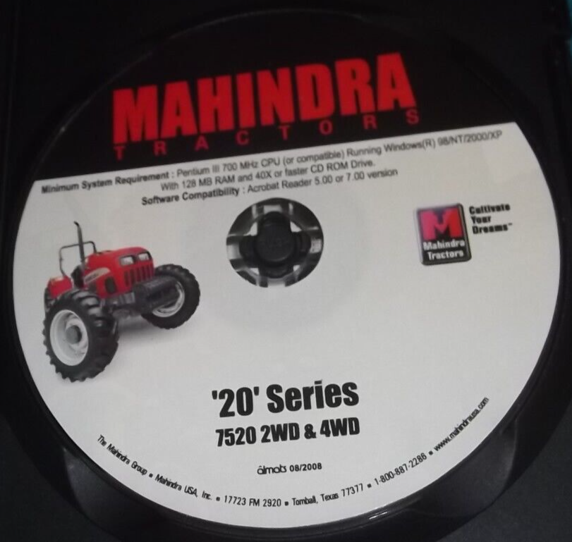 MAHINDRA 7520 TRACTOR PARTS OPERATORS MAINTENANCE SERVICE SHOP REPAIR ...