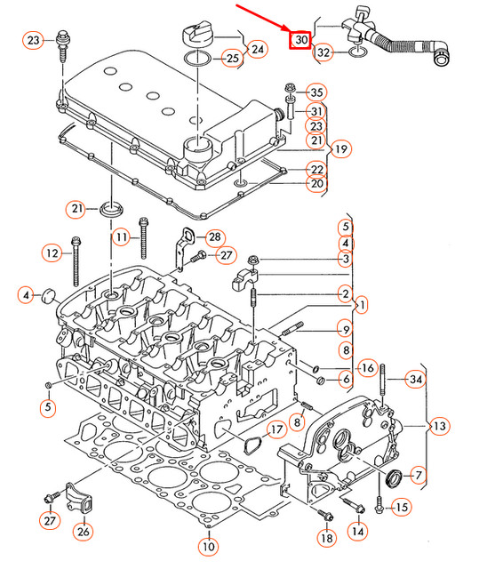AUDI A3 8P ENGINE CRANKCASE BREATHER HOSE 022103202 for sale online | eBay