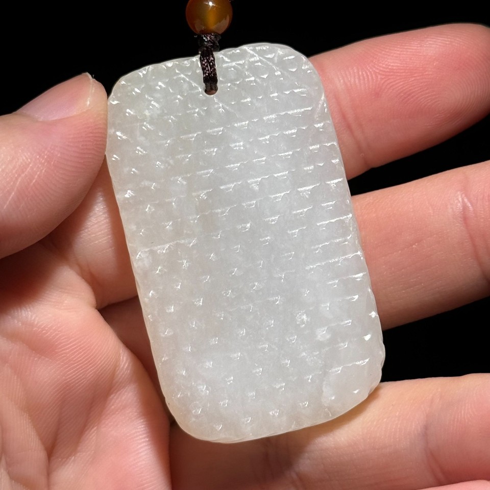 Chinese Han Dynasty Hetian White Jade Pendant with Nail-head (Ding ...