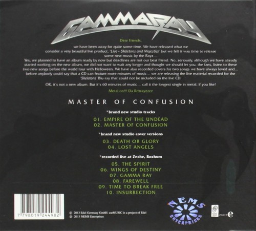 Gamma Ray Master Of Confusion (CD) (US IMPORT) 7798019244982 | eBay