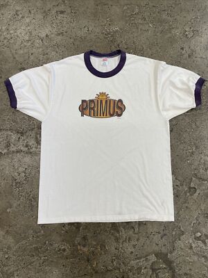 Vintage 90s Primus Tales From The Punchbowl Ringer Tee XL White Blue ...