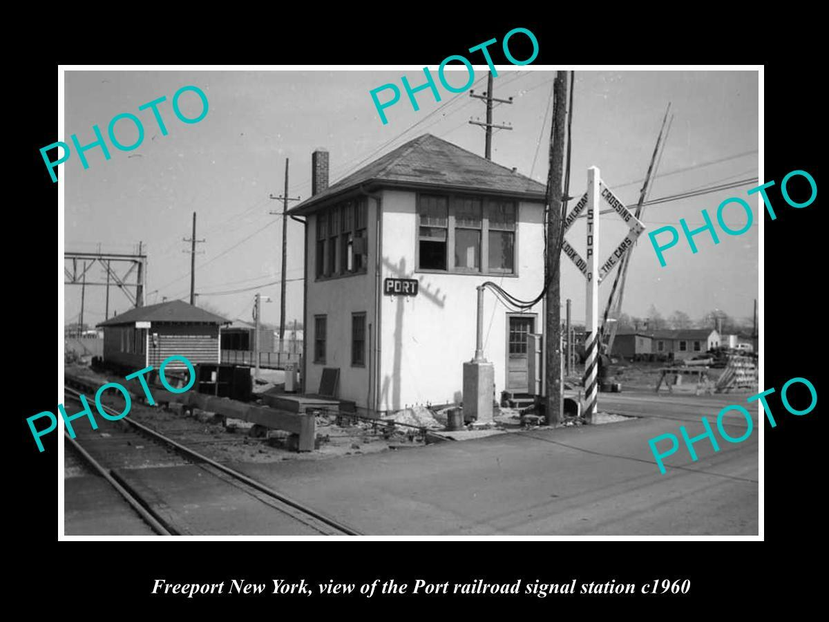 OLD 8x6 HISTORIC PHOTO OF FREEPORT NEW YORK THE PORT RAILROAD TOWER ...