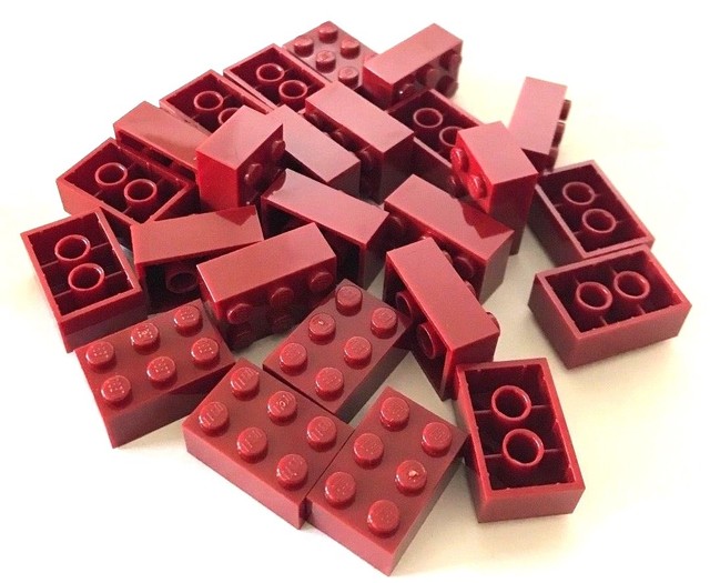 *NEW* 25 Pieces Lego 2x3 Brick DARK RED 3002 | eBay
