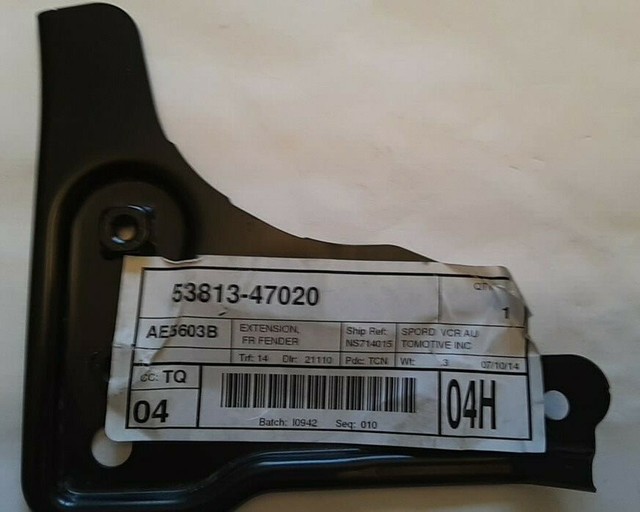Toyota OEM Fender Front Panel Extension Right 5381347020 for sale ...