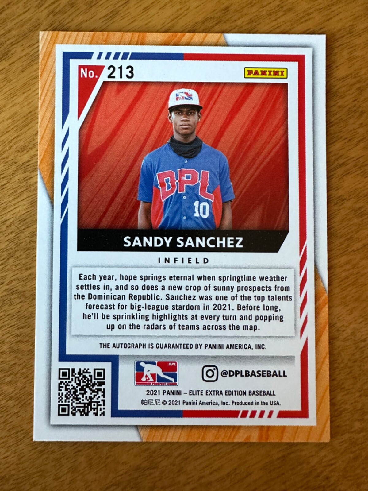 2021 Panini Elite Extra Edition - Sandy Sanchez #213 Signatures (AU, RC ...