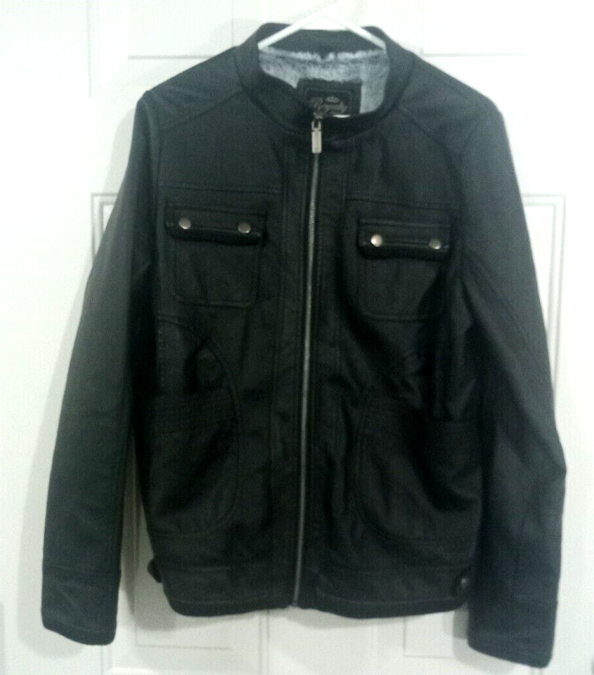 Royalty for Me Jacket WomensXL Black Faux Leather Bomber With Faux Fur ...