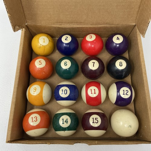 Vintage Pool Billiard Ball Set 2 1/4" Diameter | eBay