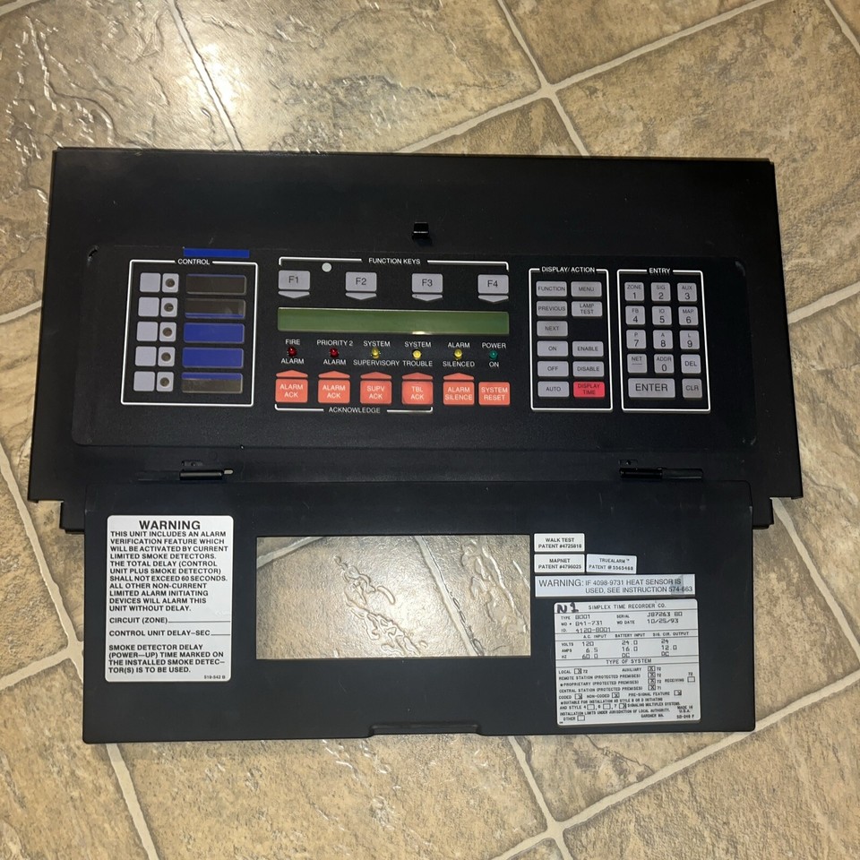 Simplex 4100-8001 Main Operator Panel Display | eBay
