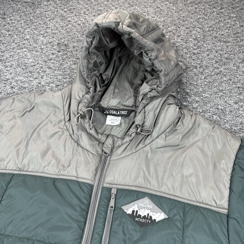 Coalatree Jacket Mens 2XL Green Gray Camper Puffer Hooded Full Zip ...
