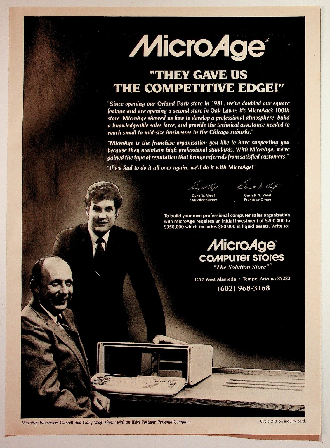 Vintage 1982 MicroAge Computer Stores IBM Portable PC Magazine Print Ad | eBay