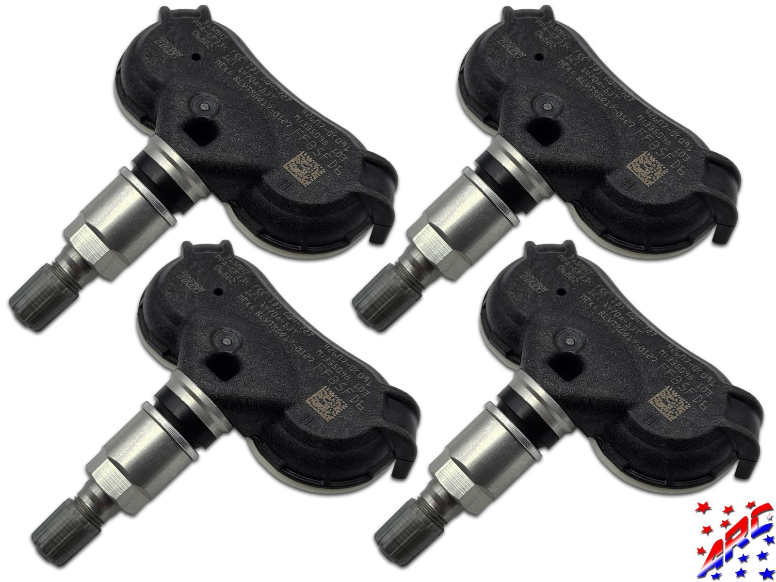 Complete Set of 4 Genuine OEM Toyota TPMS Tire Pressure Sensors Kit ...