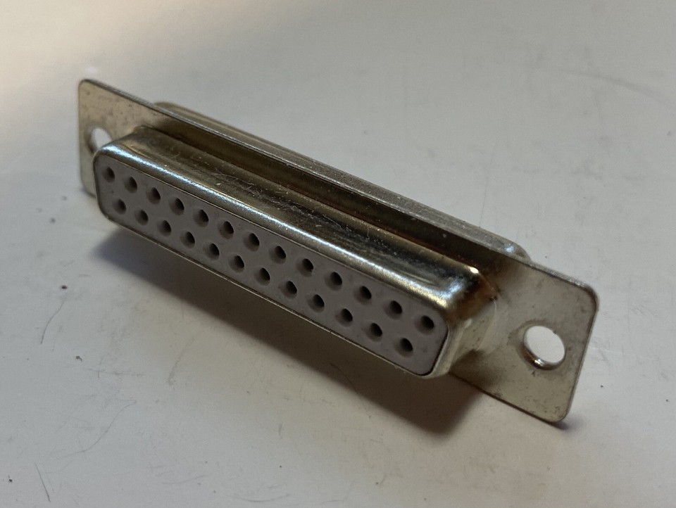 DB25 25 PIN D SUB MALE MINIATURE SOCKET CONNECTOR WITH BLACK COVER for ...