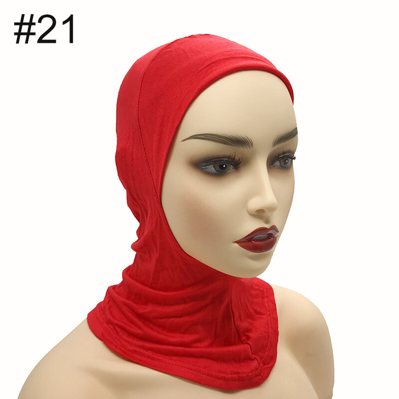 Women's Under Scarf Hat Cap Bone Bonnet Ninja Hijab Islamic Neck Covers ...
