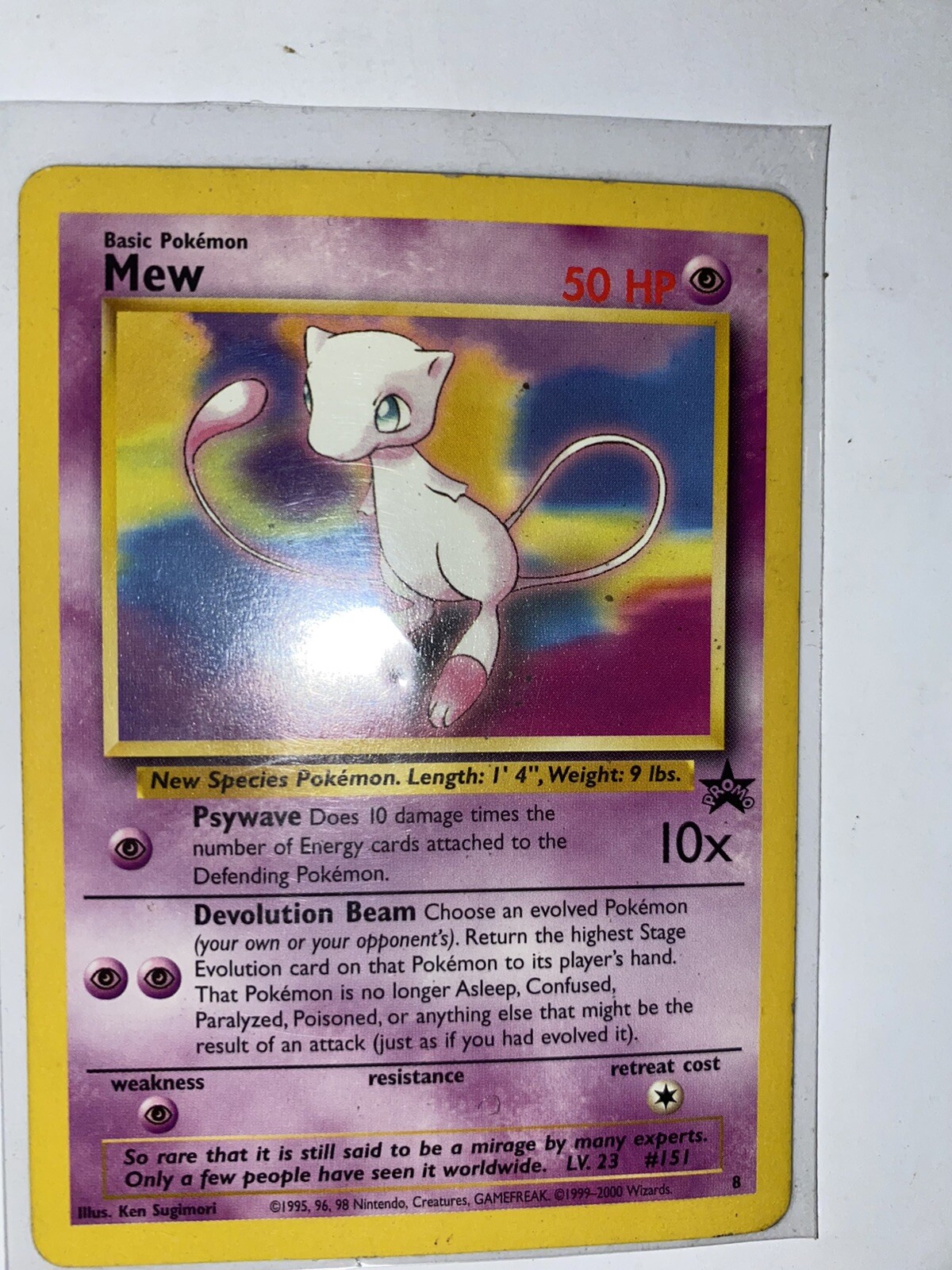 RARE Condition Mew Black Star Promo 1995,96,98 Pokemon LV.23 #151| Free ...