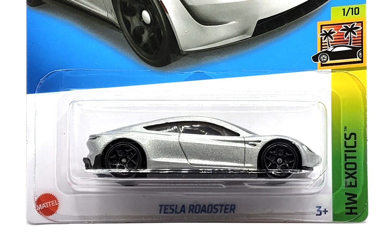 Hot Wheels Silver Tesla Roadster Kids Model Diecast Toy Car 1:64 HCV04 ...